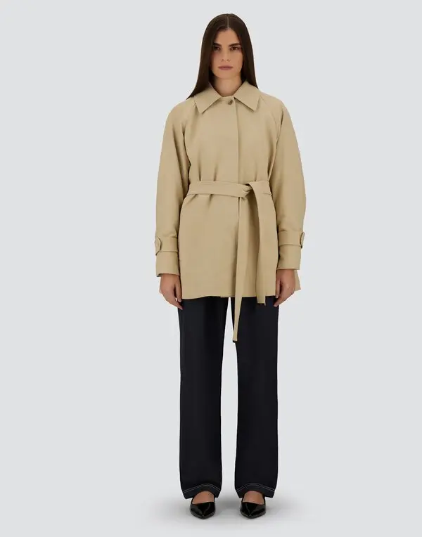 Herno Raincoat In Fresh Crinkle Woven