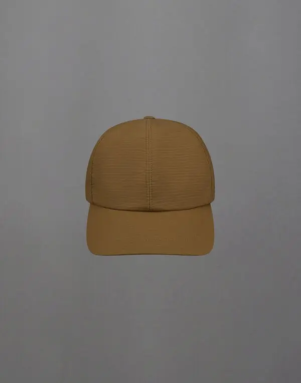 Herno Baseball Cap In Waxed Ripstop - Camel