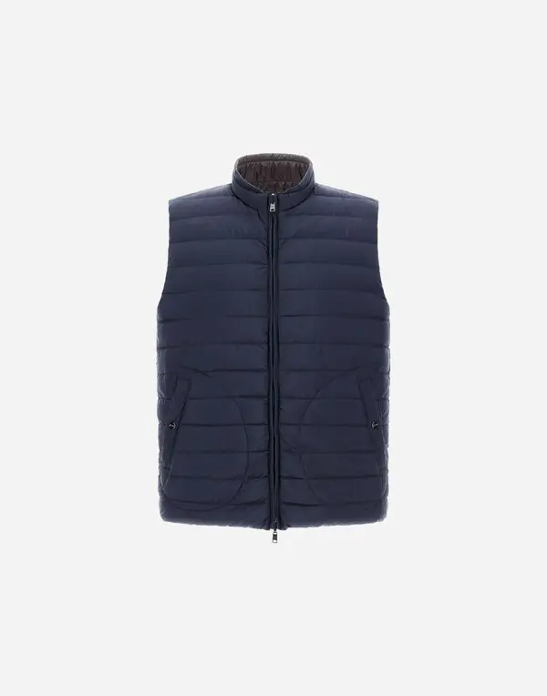 Herno Vest In Nylon Ultralight And Ecoage - Blue/grey