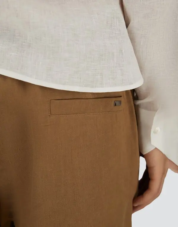 Herno Trousers In Cotton Linen Popeline