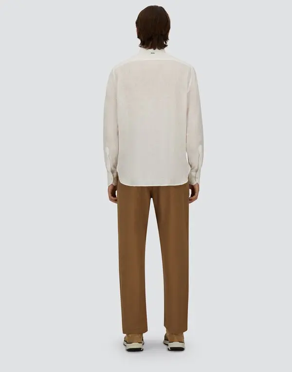 Herno Trousers In Cotton Linen Popeline