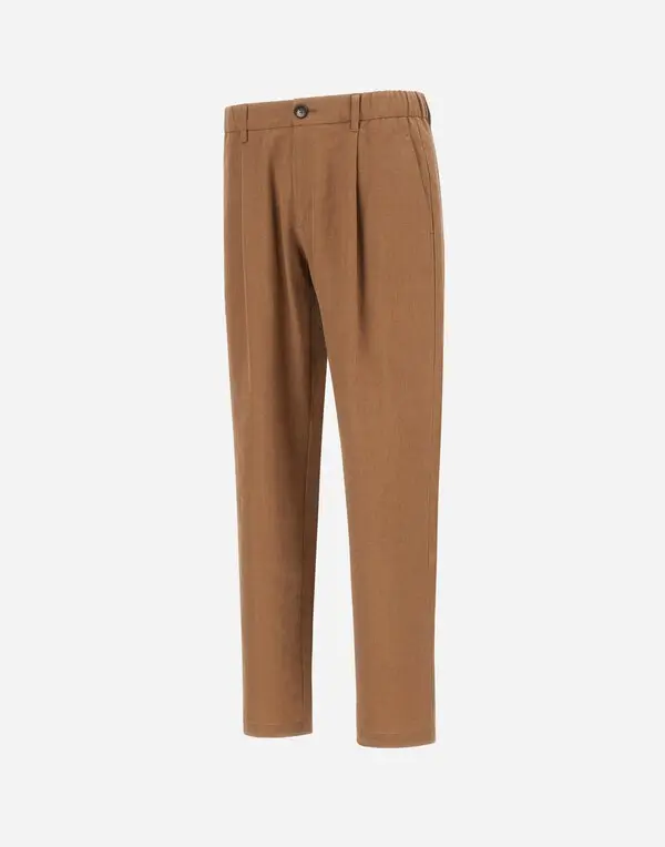 Herno Trousers In Cotton Linen Popeline