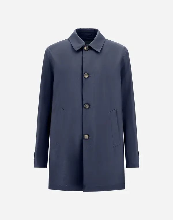 Herno Raincoat In 3 Layers Wool Storm