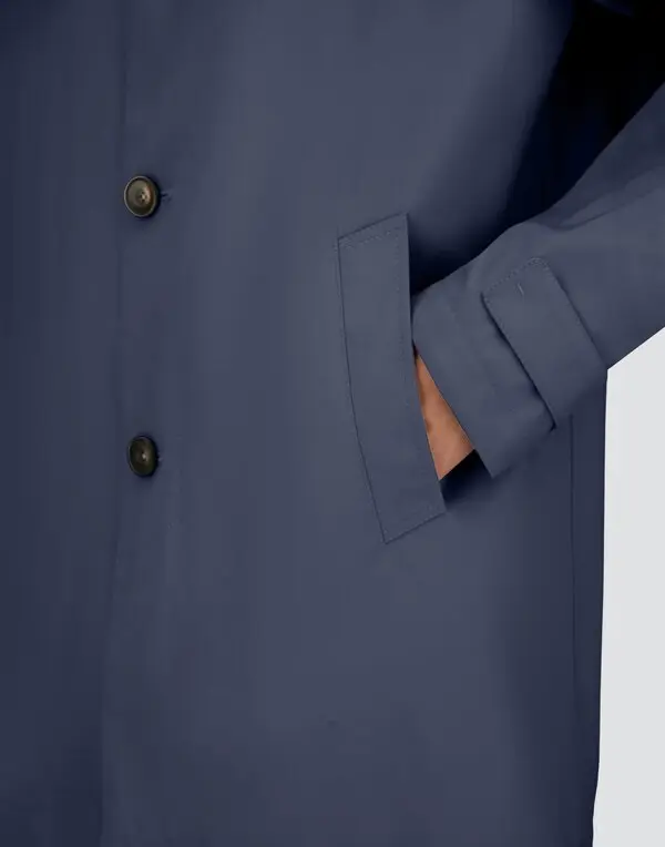 Herno Raincoat In 3 Layers Wool Storm