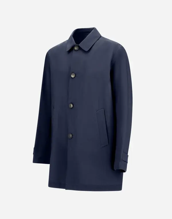 Herno Raincoat In 3 Layers Wool Storm