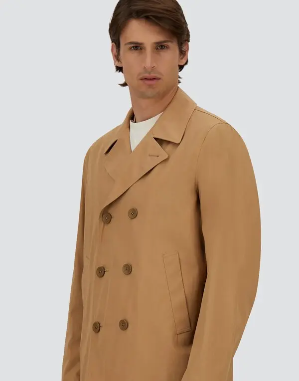 Herno Pea Coat In Dean