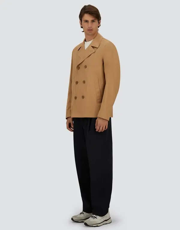 Herno Pea Coat In Dean