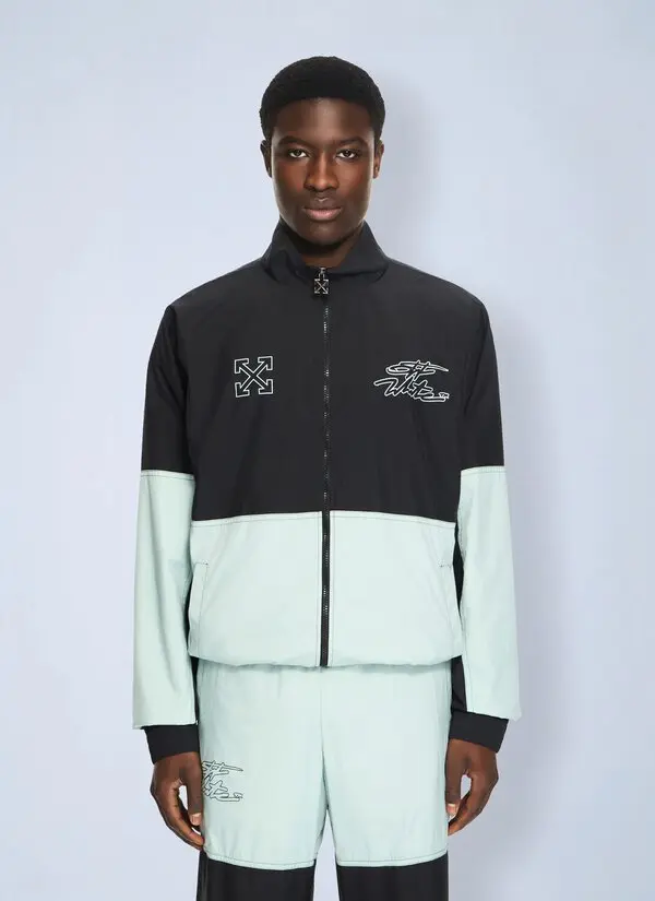 Off-White Marker Nylon Relaxed Tracktop - Black