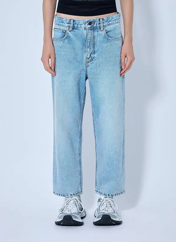 Balenciaga Straight-leg Denim Jeans - Light Blue