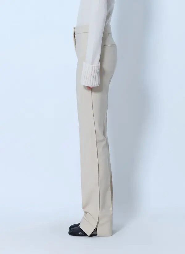 Sportmax Tailored Wool Grain-de-poudre Trousers