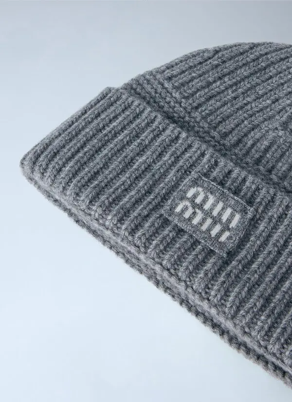 Miu Miu Logo-patch Wool Beanie