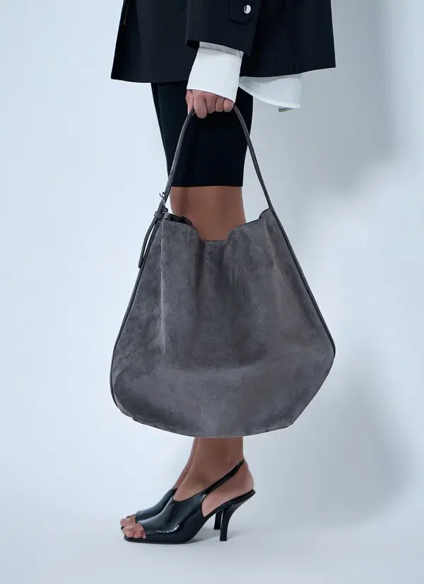 TOTEME Belted Suede Tote Bag