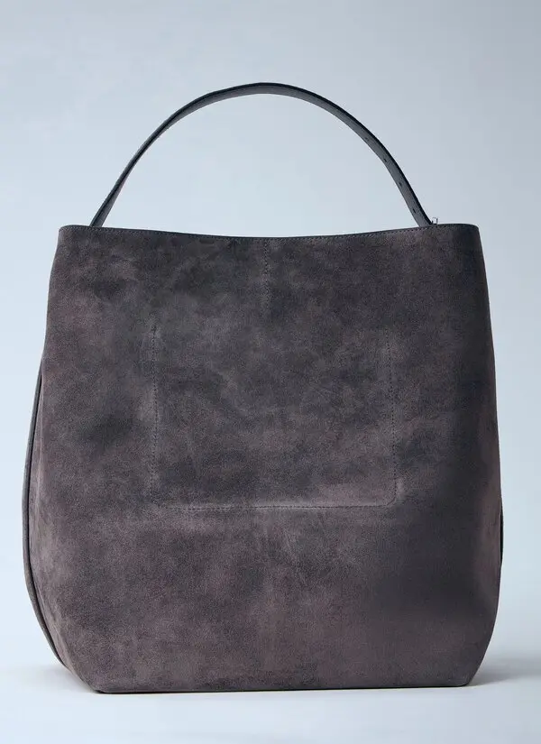 TOTEME Belted Suede Tote Bag