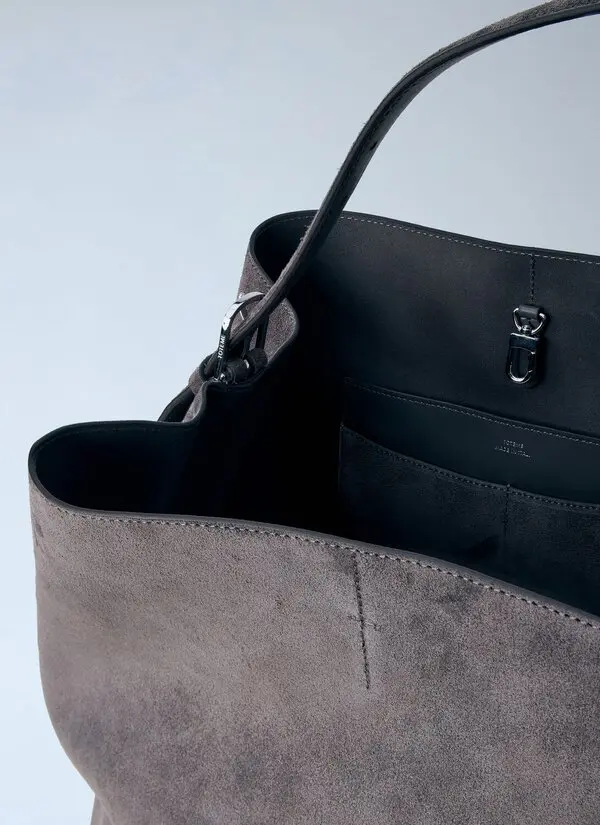 TOTEME Belted Suede Tote Bag