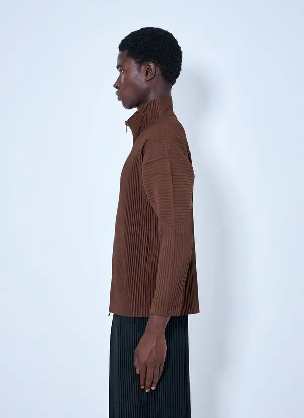 Issey Miyake Pleated Zip-up Jacket