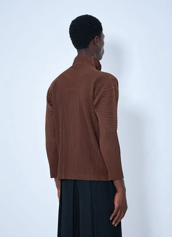 Issey Miyake Pleated Zip-up Jacket