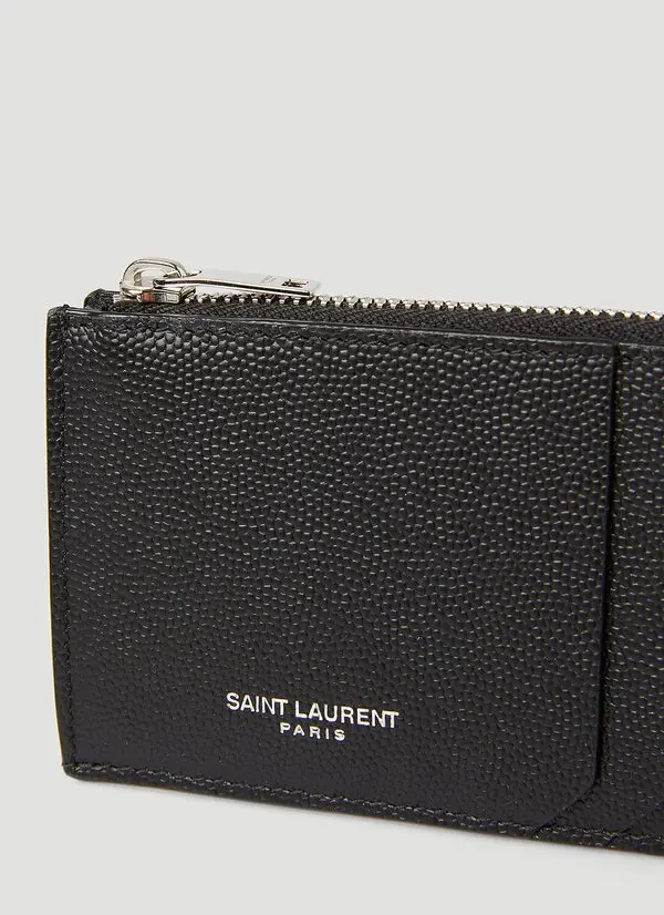 Saint Laurent Paris Fragments Zipped Cardholder