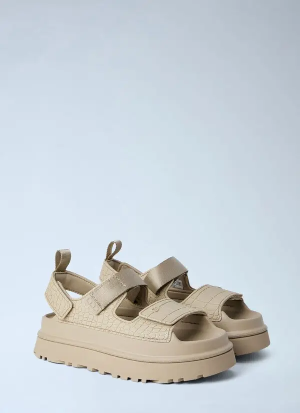 UGG W Goldenglow Embossed Sandals - Beige