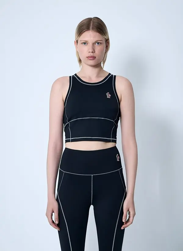 Moncler Logo Motif T-shirt - Black