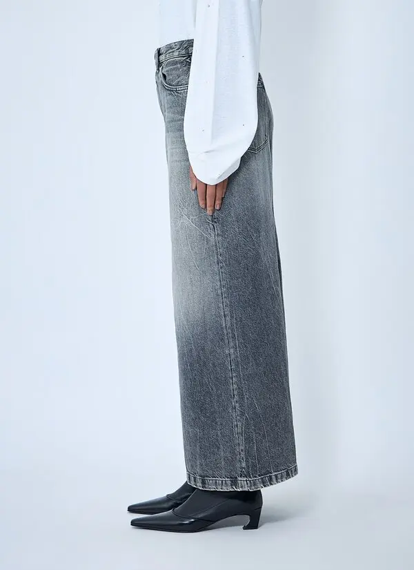 Acne Studios Denim Maxi Skirt - Grey