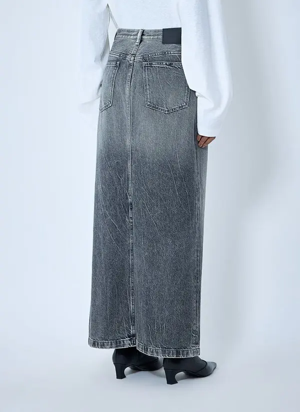 Acne Studios Denim Maxi Skirt - Grey