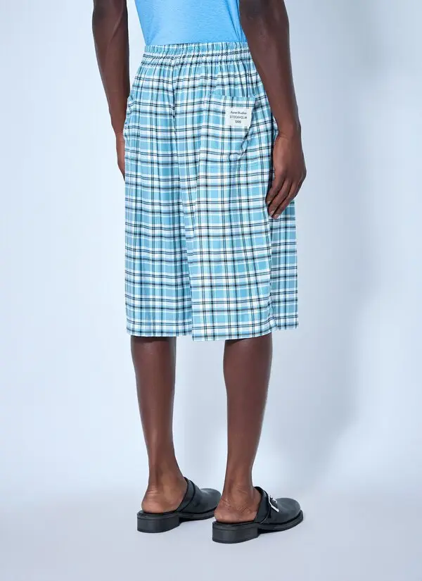 Acne Studios Casual Flannel Check Shorts