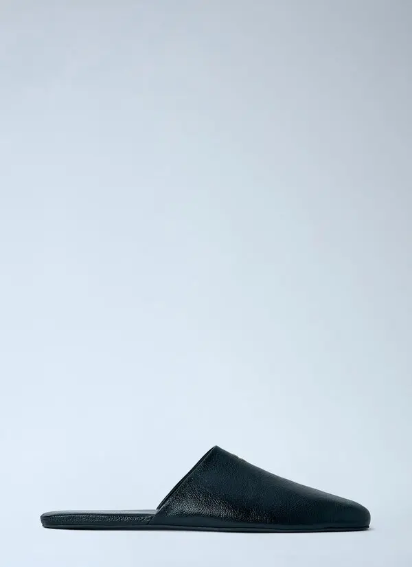 Miu Miu Leather Slippers - Black