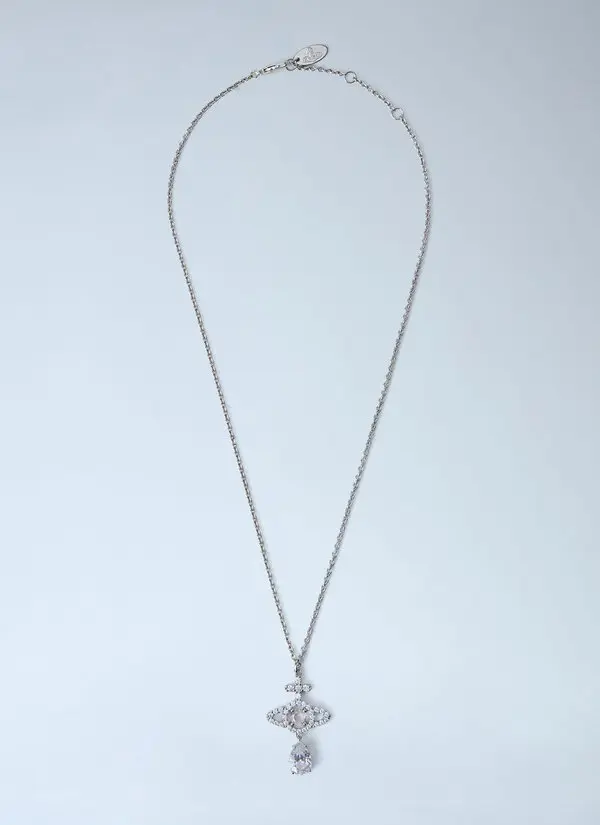 VIVIENNE WESTWOOD Olympia Drop Pendant Necklace - Silver