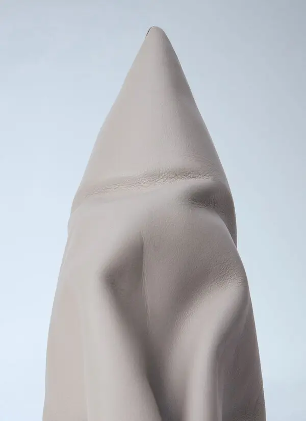 Rick Owens Taquito Gathered Leather Ankle Boots