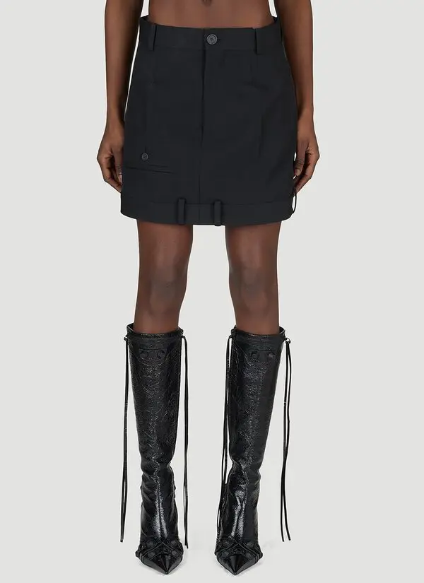 Balenciaga Deconstructed Mini Skirt - Black