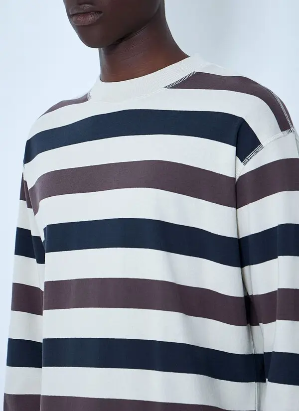 MARGARET HOWELL Striped Crewneck Sweatshirt
