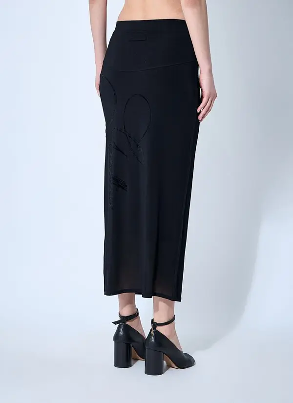 JEAN PAUL GAULTIER Mesh Tattoo Midi Skirt