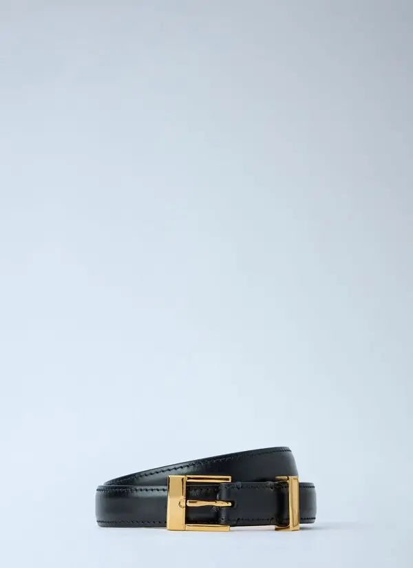 Khaite Manhattan Leather Belt - Black