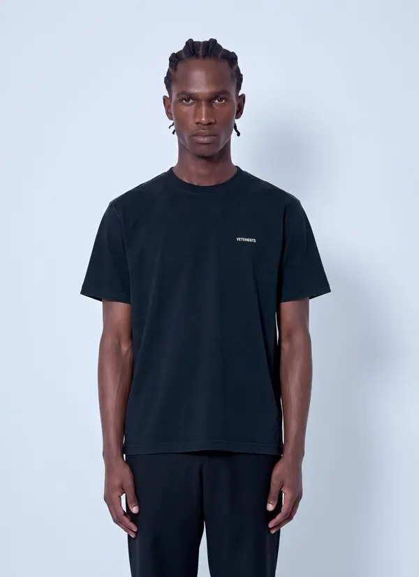 Vetements Classic Logo Regular T-shirt - Black