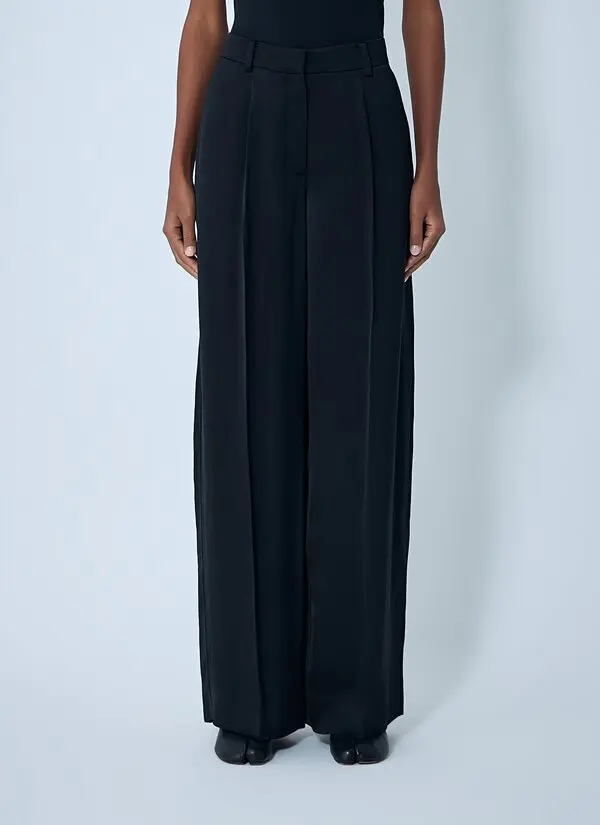 TOTEME Satin Pants - Black