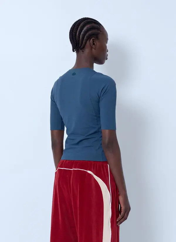 Lacoste Runway Zipped Printed Stretch T-shirt