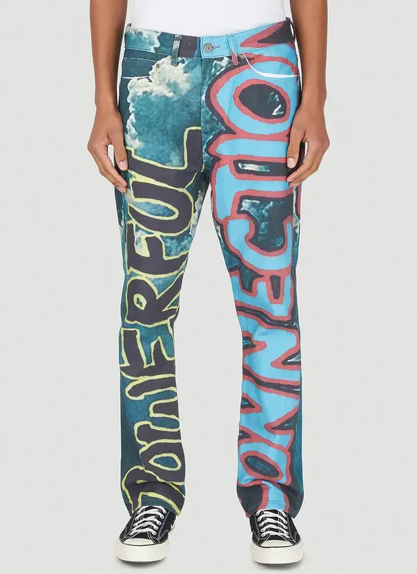 DRX X STEFAN MEIER X LN-CC Powerful Connection Cloud Jeans - Blue