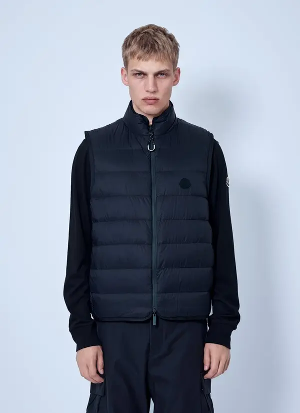 Moncler Teddy Fleece Reversible Down Gilet - Black