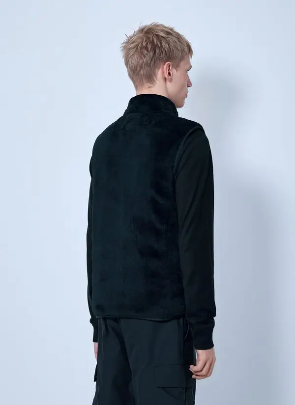 Moncler Teddy Fleece Reversible Down Gilet - Black