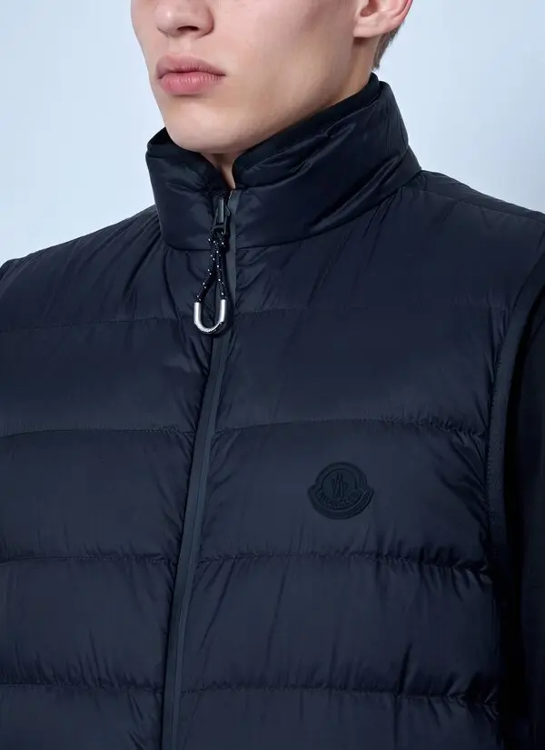 Moncler Teddy Fleece Reversible Down Gilet - Black