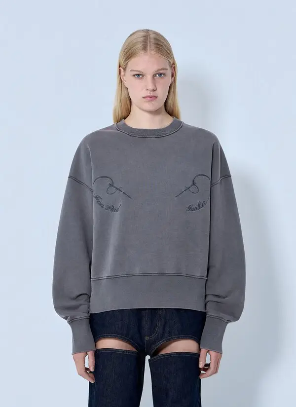 JEAN PAUL GAULTIER Fleece Embroidered Sweatshirt