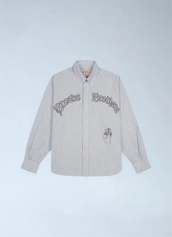 Brooks Brothers California Embroidered Oxford Shirt - Blue