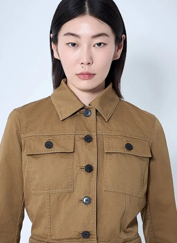 Saint Laurent Cotton Serge Crop Jacket