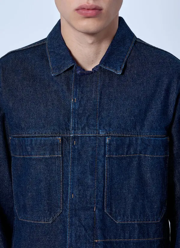 Stone Island Denim Shirt Jacket - Blue