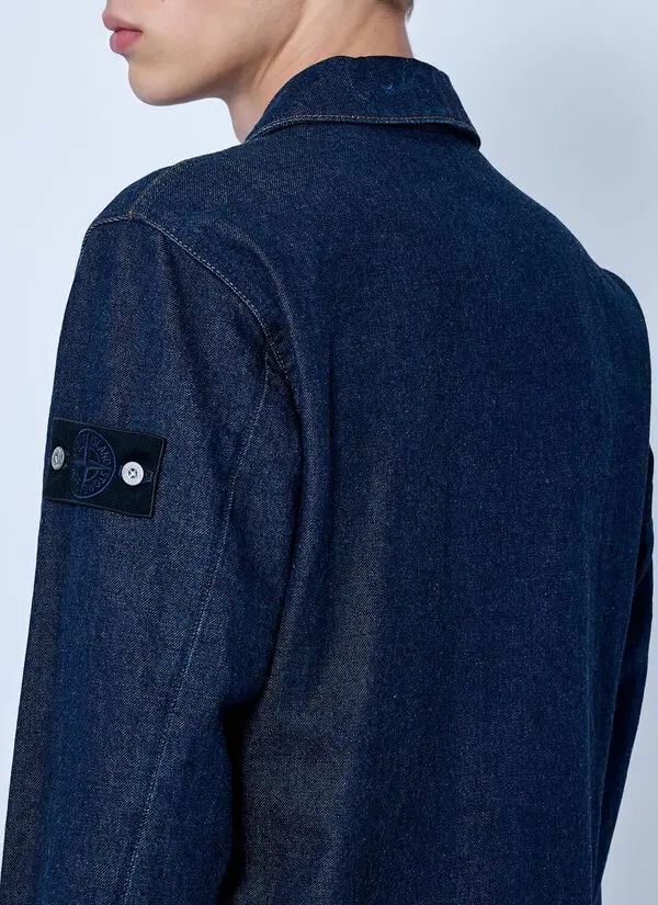 Stone Island Denim Shirt Jacket - Blue