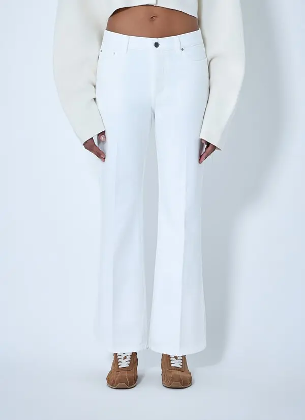 TOTEME Flared Denim Trousers - White