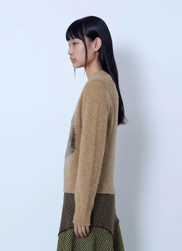 GANNI Brushed Alpaca Teddy Sweater