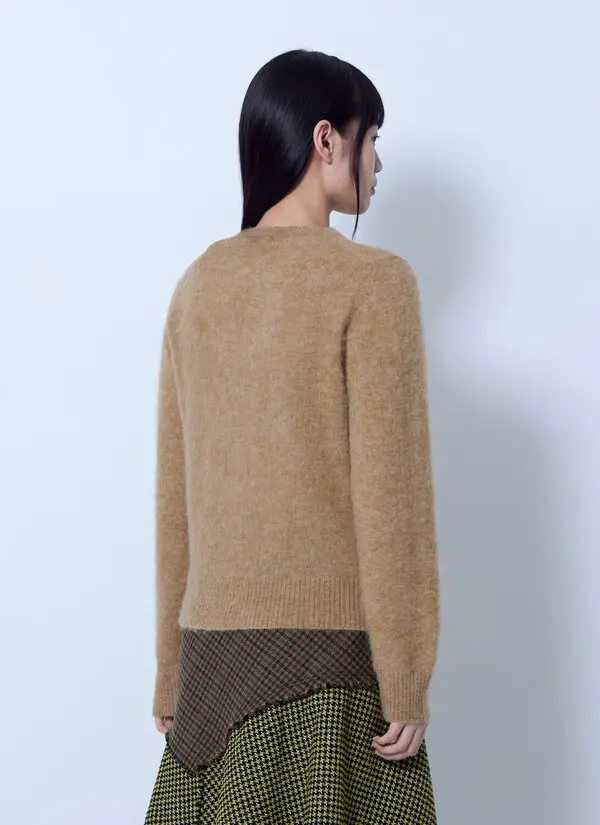 GANNI Brushed Alpaca Teddy Sweater