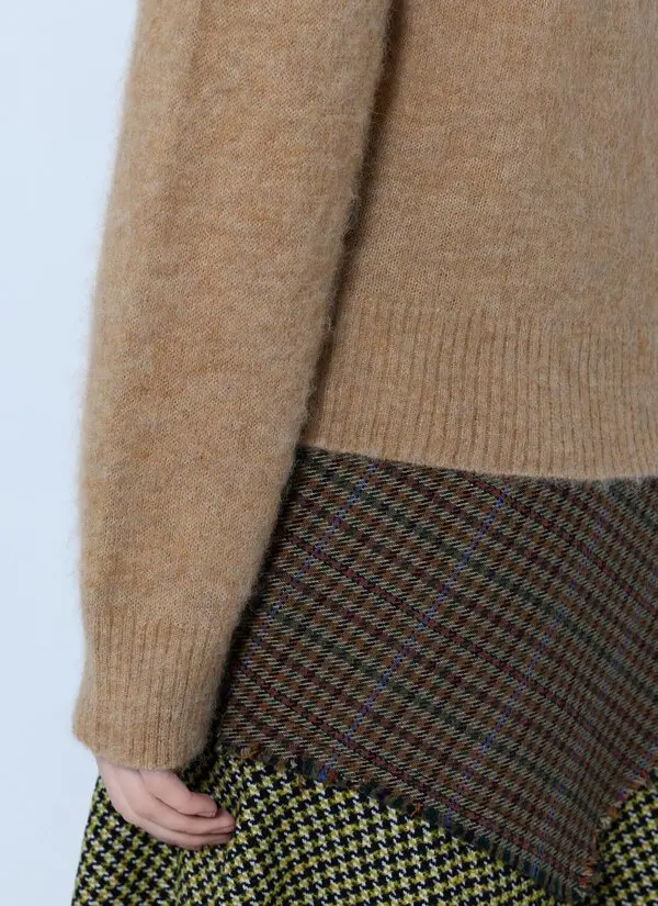 GANNI Brushed Alpaca Teddy Sweater