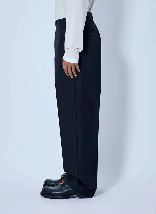 Prada Canvas Logo-plaque Trousers